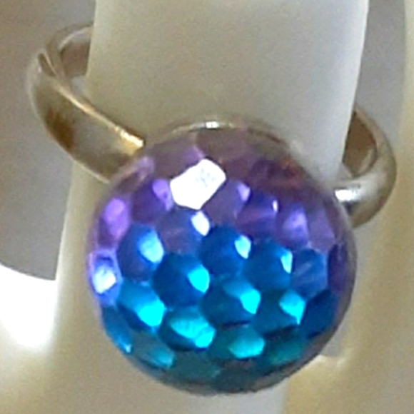 Vintage | Jewelry | Vtg Silver Tone Crystal Rainbow Prism Adjustable ...